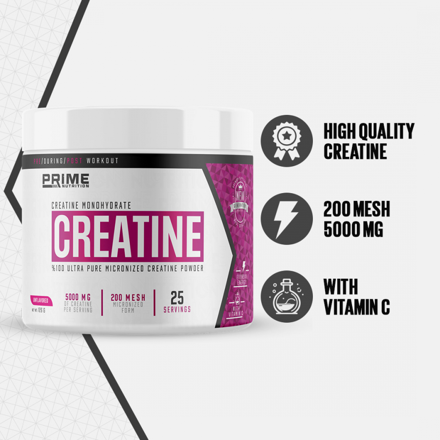 Prime Nutrition Creatine 126 gram Aromasız