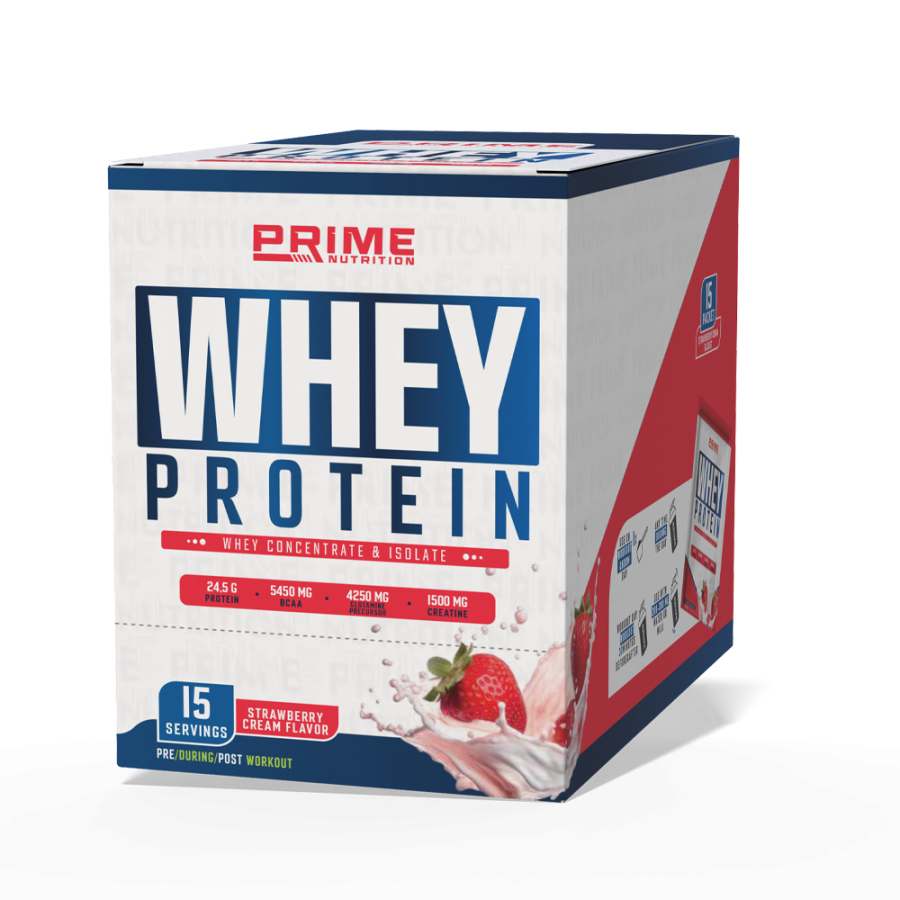 Prime Nutrition Whey Protein 15 Sachet x 33 gram Strawberry Cream