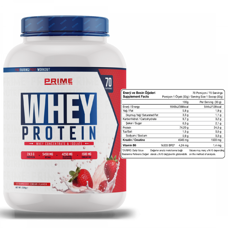Prime Nutrition Whey Protein 2310 gram Strawberry Cream