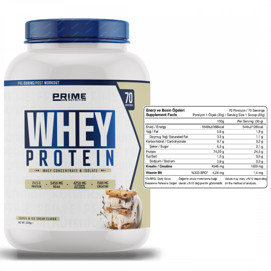 Prime Nutrition Whey Protein 2310 gram Cookie & Ice Cream